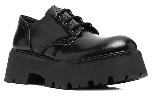 Alexander McQueen Wander Lace-up Platform Loafers - Black