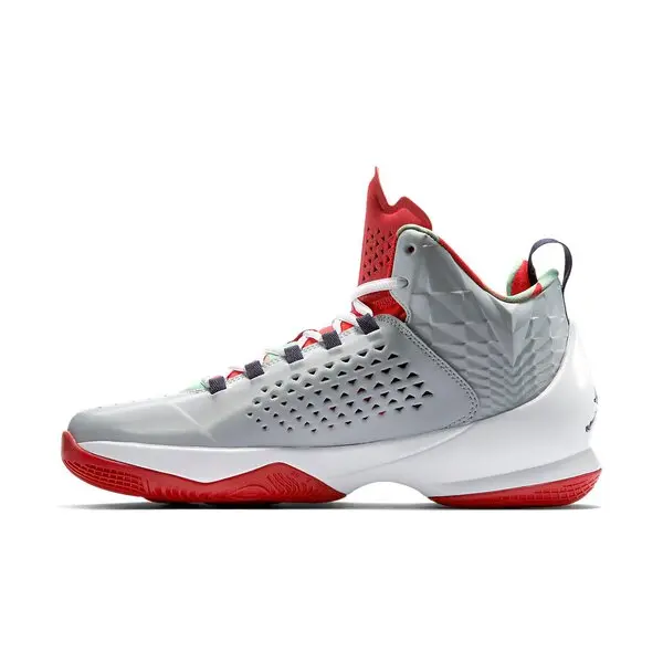 JORDAN Melo M11 High Top Sneakers - Grey/red