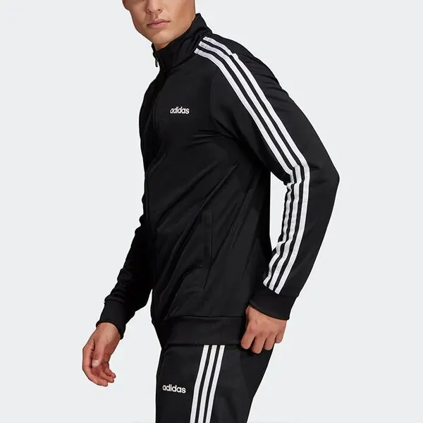 Adidas Knit Stand Collar Logo Track Jacket