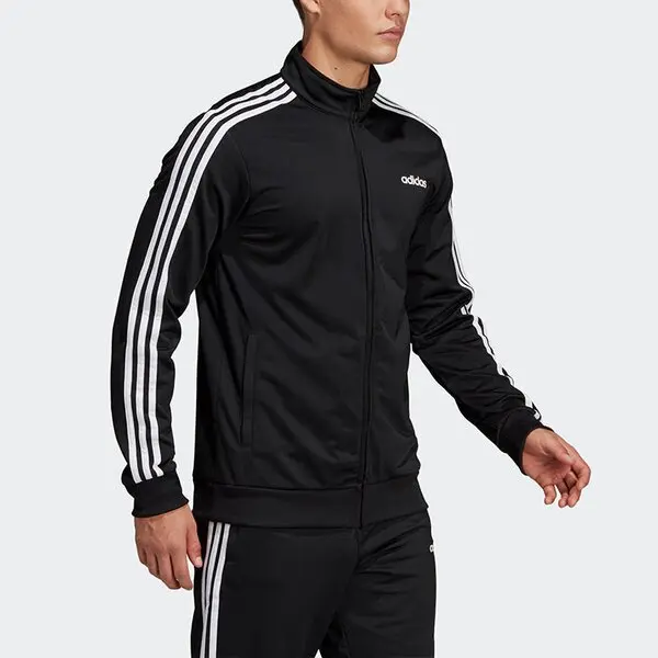 Adidas Knit Stand Collar Logo Track Jacket
