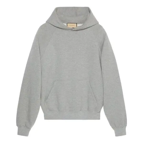 Gucci Cotton Hooded Sweatshirt With Print - Grey