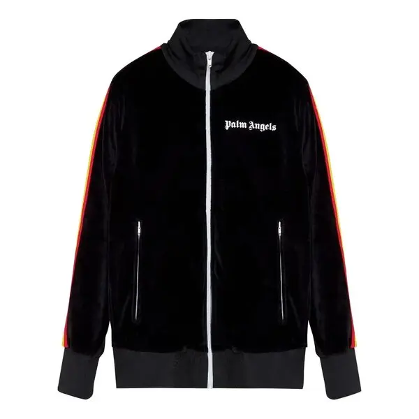 Palm Angels Rainbow Chenille Track Jacket - Black