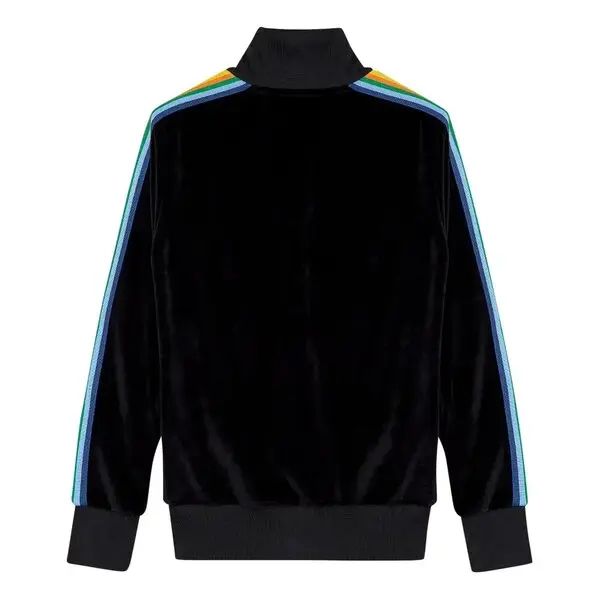 Palm Angels Rainbow Chenille Track Jacket - Black