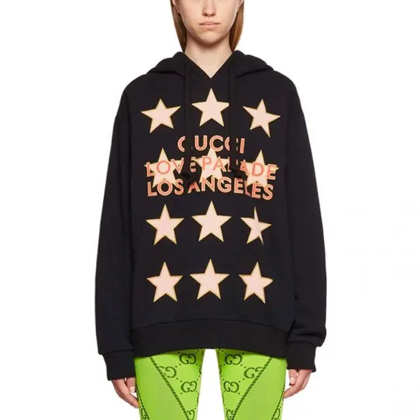 Gucci Logo Love Parade Cotton Hoodie
