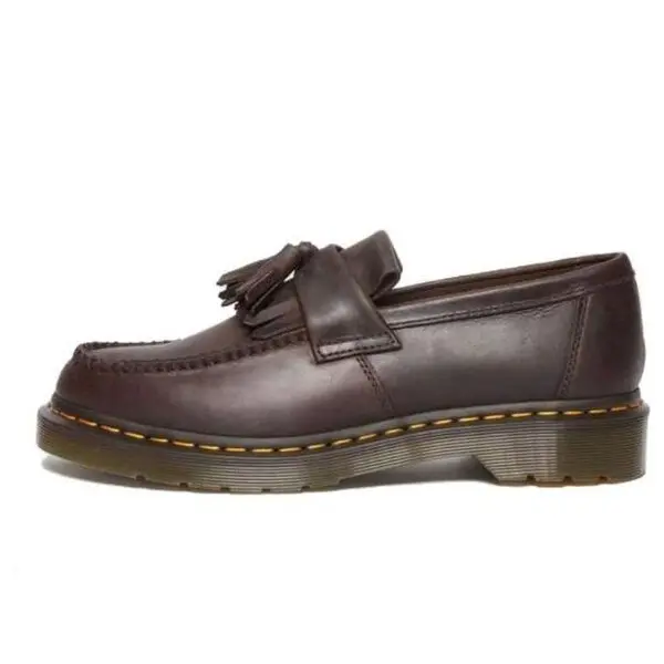 Dr. Martens Adrian Crazy Horse Leather Tassel Loafers - Dark Brown