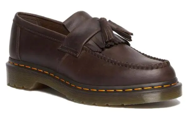 Dr. Martens Adrian Crazy Horse Leather Tassel Loafers - Dark Brown