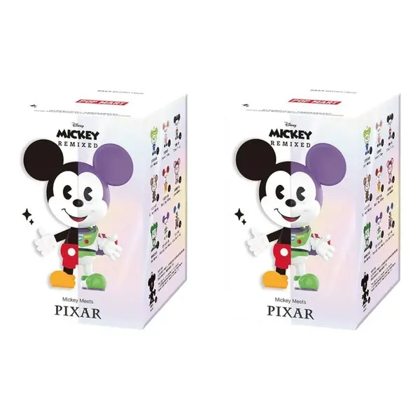 POP MART Disney Mickey Remixed Mickey Meets Pixar Series Figures Sealed Case - Multi-color