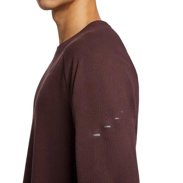 Nike Dri-fit Running Crew Neck Top - Vivid Fuchsia/silver Reflection