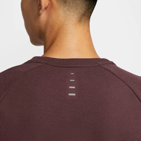 Nike Dri-fit Running Crew Neck Top - Vivid Fuchsia/silver Reflection