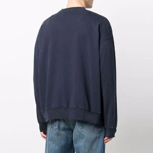 Balenciaga Est. 1917 College Logo Crewneck Sweatshirt - Navy