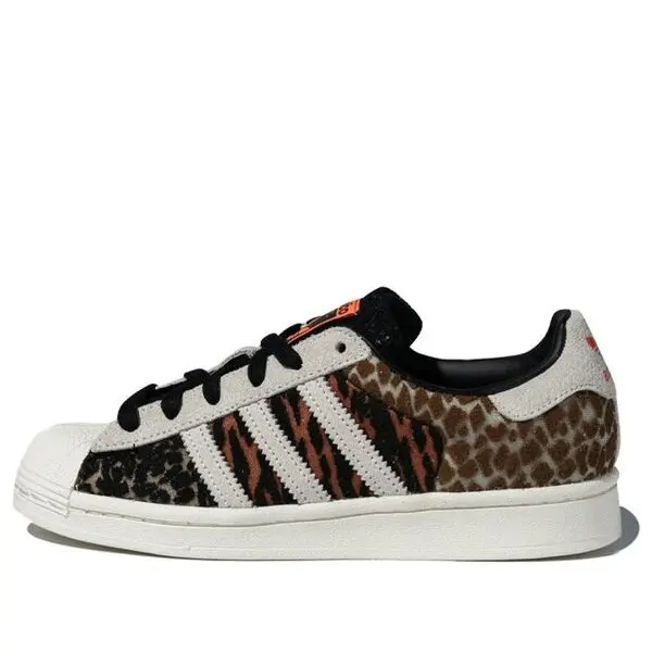 Adidas X Atmos Superstar 'crazy Animal' Sneakers - Cream