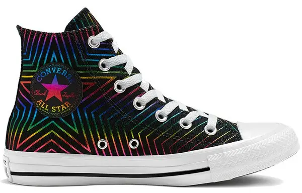 CONVERSE Chuck Taylor All Star High Top Sneakers With Star Graphic - Black