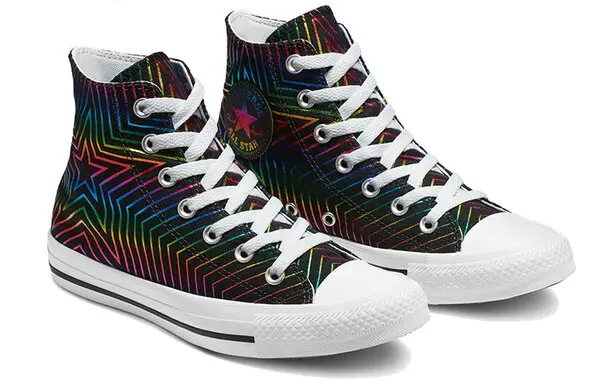 CONVERSE Chuck Taylor All Star High Top Sneakers With Star Graphic - Black