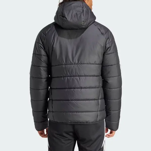 Adidas Puffer Jacket With Hood And Stripes