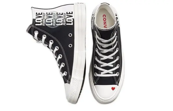 CONVERSE Chuck Taylor All Star High Top "love Fearlessly - Black And White