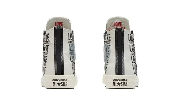 CONVERSE Chuck Taylor All Star High Top "love Fearlessly - Black And White