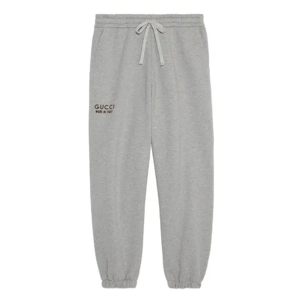 Gucci Cotton Sweattrouser With Print - Grey