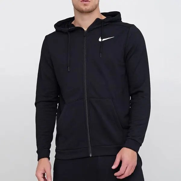 Nike Dri-fit Zip-up Hooded Jacket - Black