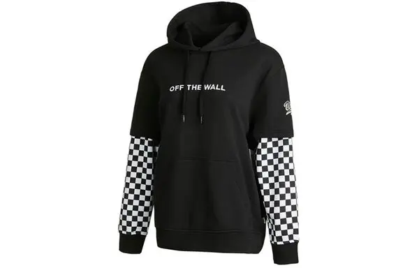 VANS Logo Embroidered Checkerboard Hoodie