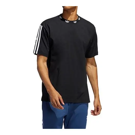 Adidas Originals Trefoil Collar Logo Short Sleeve T-shirt - Black