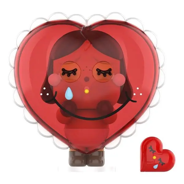POP MART Crybaby Crying For Love Figure Heart Broken - Multi-color