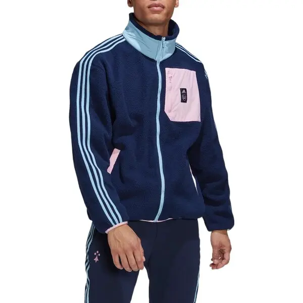 Adidas Logo Colorblocked Fleece Jacket