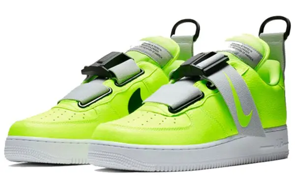 Nike Force 1 Low Utility 'volt' Sneakers - Volt/white-black