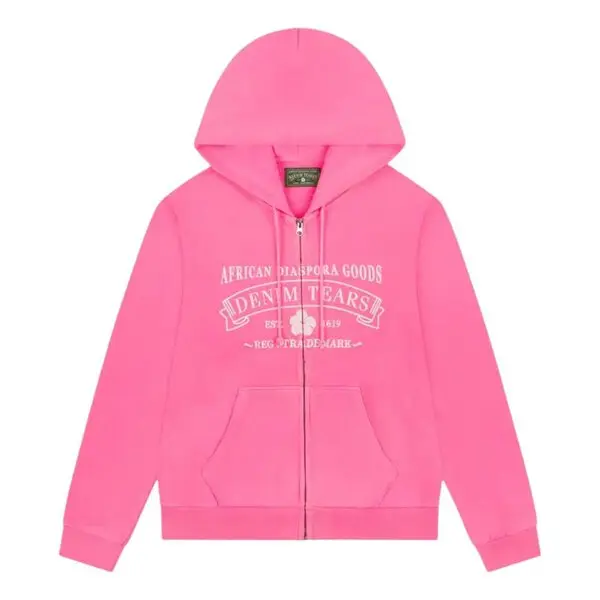 DENIM TEARS Adg Zip Hoodie - Pink