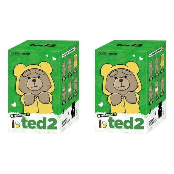 POP MART Ted2 Teddy Bear Action Plush Pendant Sealed Case - Multi-color