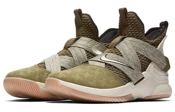 Nike Lebron Soldier High Top Sneakers - Grey/green