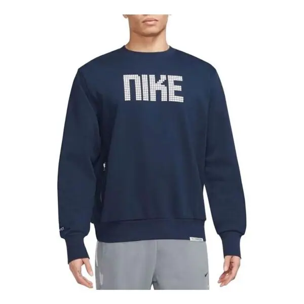 Nike Dri-fit Standard Issue Soccer Crewneck Sweatshirt 'blue - Blue/white