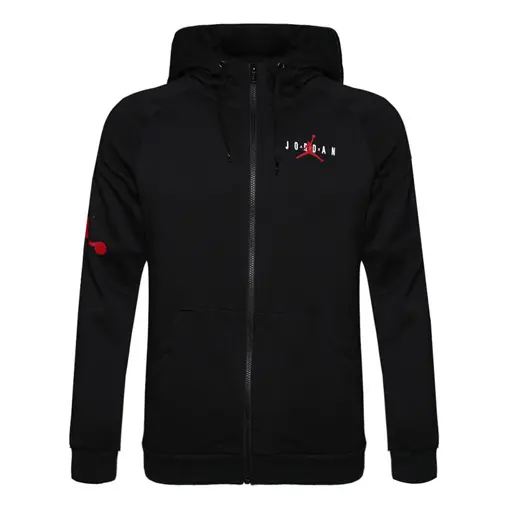 JORDAN Jumpman Air Fleece Full-zip Hoodie - Black