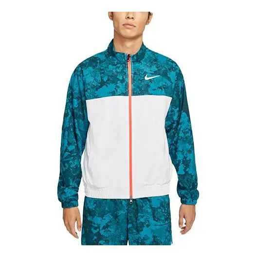 Nike Court Splicing Tennis Sports Jacket - Dark Green