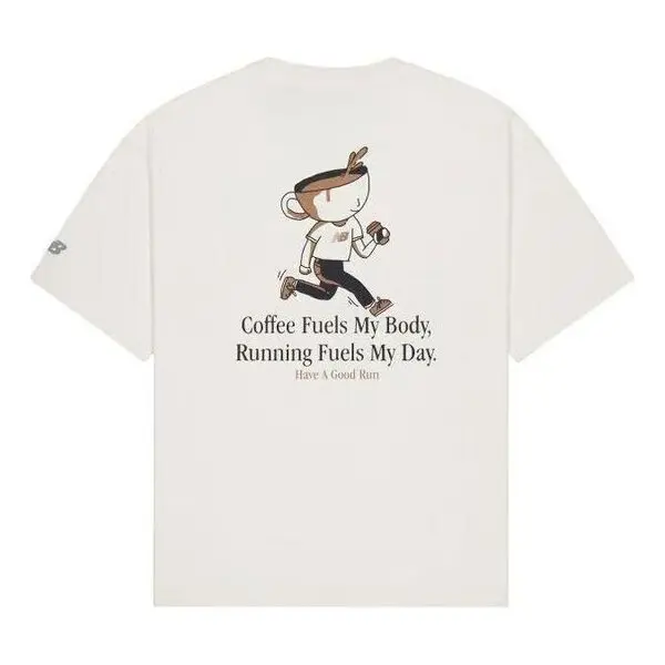 NEW BALANCE Coffee Graphic T-shirt Asia Sizing - White