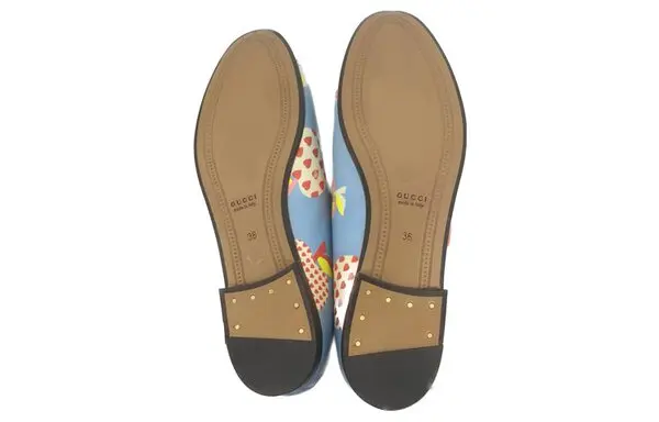 Gucci Horsebit Slip-on Loafers - Blue/red