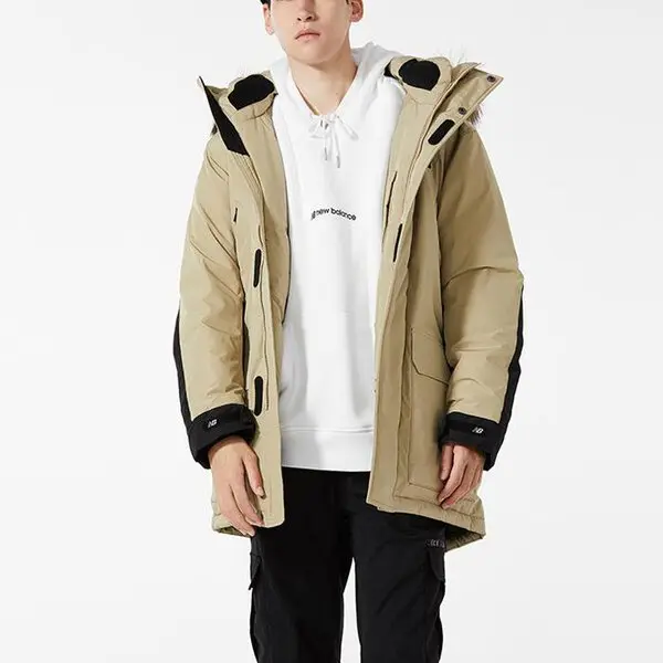 NEW BALANCE Down Parka - Beige/black