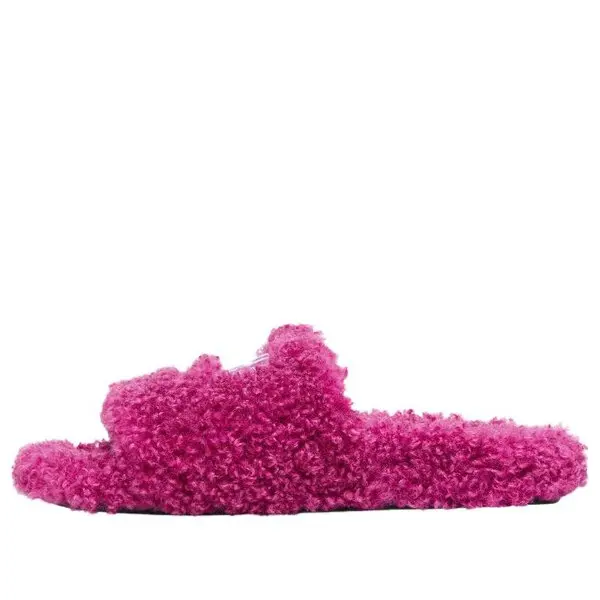 Balenciaga Cities Paris Furry Slides - Pink