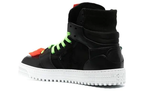 Off-White Off-court 3.0 High Top Sneakers - Black/orange/green