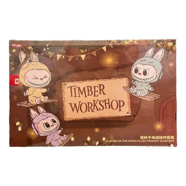 POP MART Labubu The Monsters Timber Workshop Playing On The Swing Pendant Blind Box