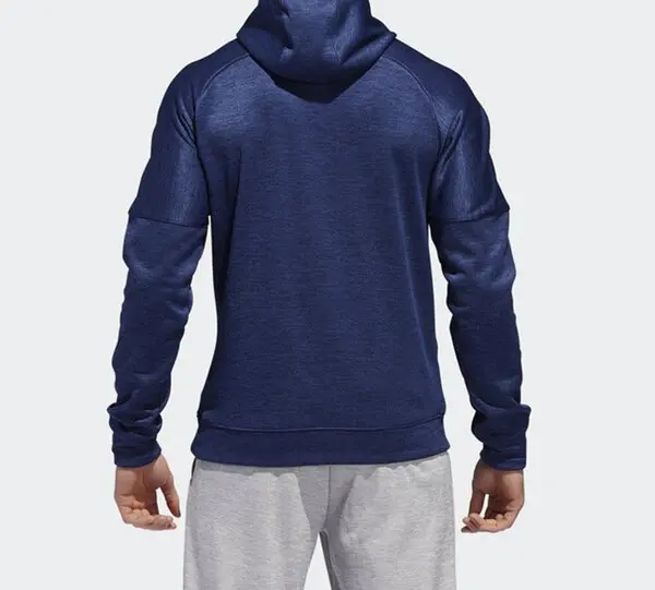 Adidas Pullover Hoodie With Large Logo - Dark Blue