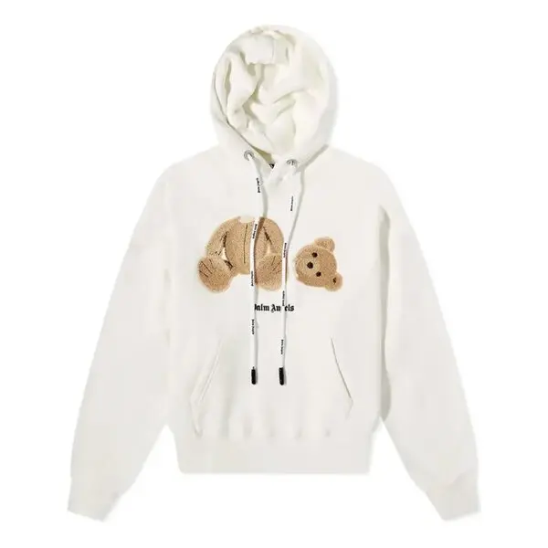 Palm Angels Kill The Bear Popover Hoodie - Off White/brown