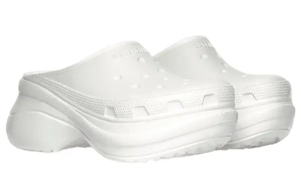 Balenciaga X Crocs Platform Mules - White