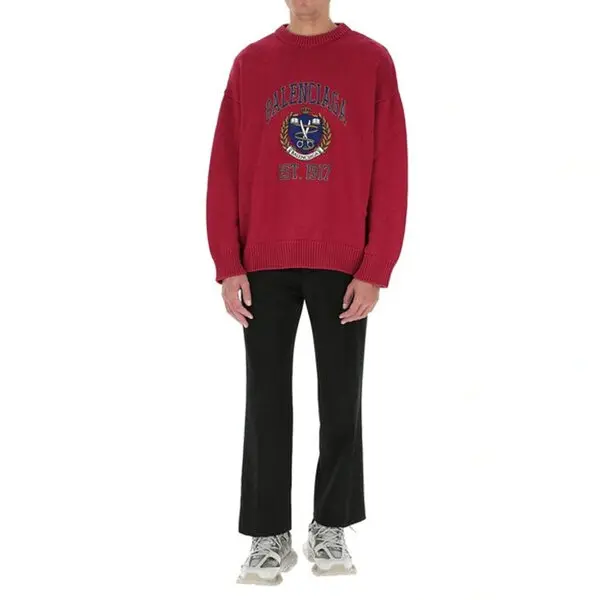 Balenciaga Est. 1917 College Logo Crewneck Sweater
