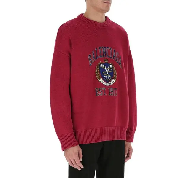 Balenciaga Est. 1917 College Logo Crewneck Sweater