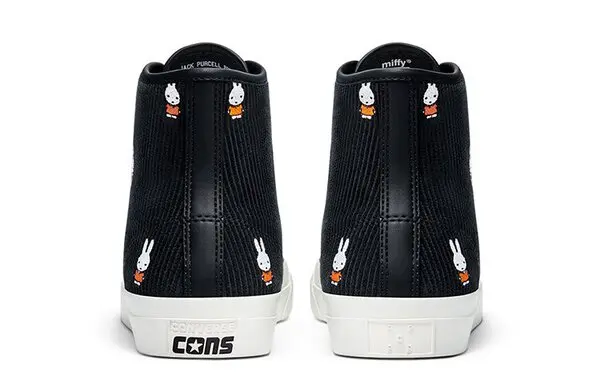 CONVERSE X Pop Trading Company Jack Purcell Pro High 'all Over Miffy - Black/white/egret