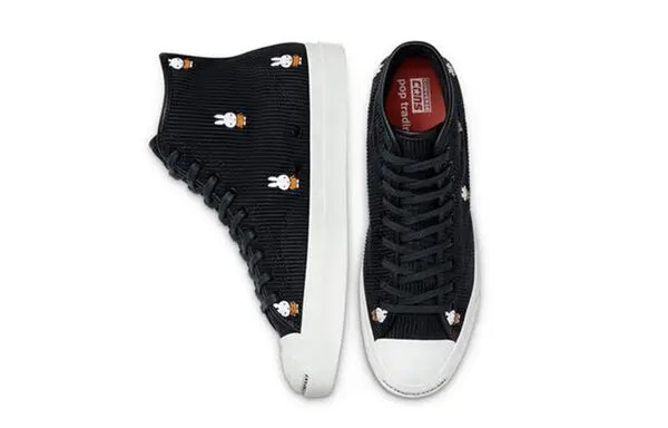 CONVERSE X Pop Trading Company Jack Purcell Pro High 'all Over Miffy - Black/white/egret