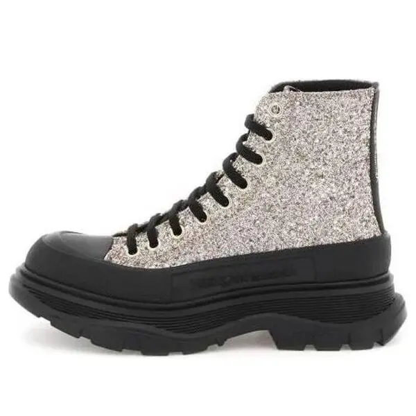 Alexander McQueen Tread Slick Boots - Silver/gold/black