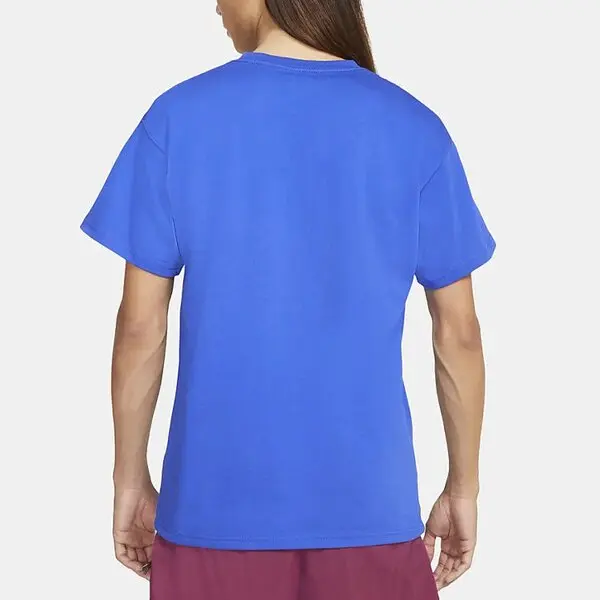 Nike Embroidered Logo Sports Short Sleeve Blue T-shirt
