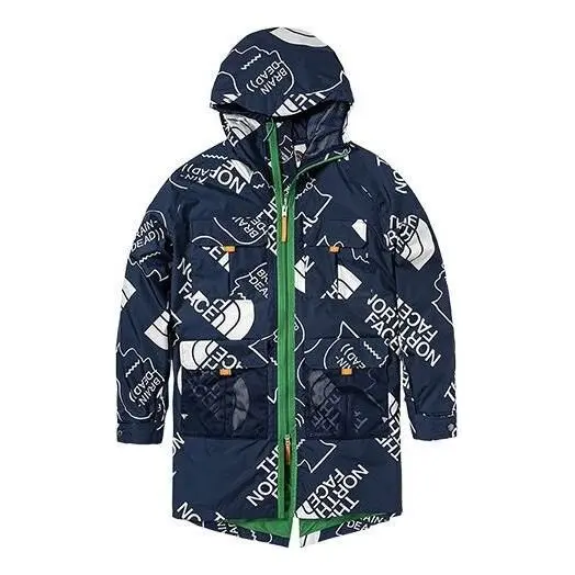 The North Face X Brain Dead 76 Oversized Mountain Parka Jacket - Blue