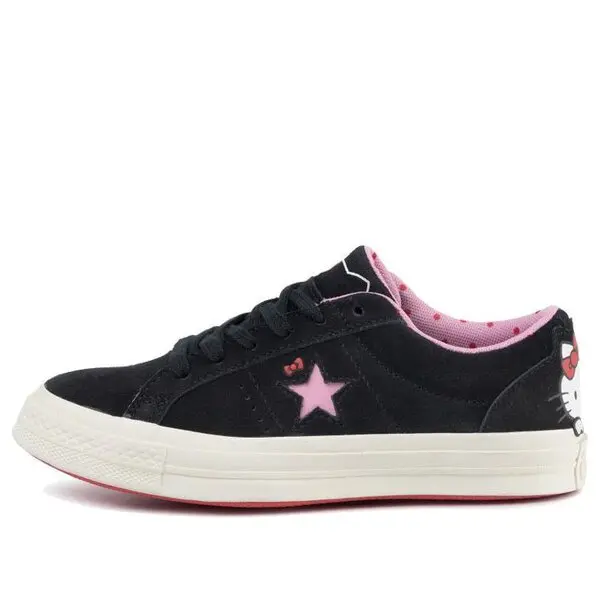 CONVERSE X Hello Kitty One Star Suede Low Top Sneakers - Black